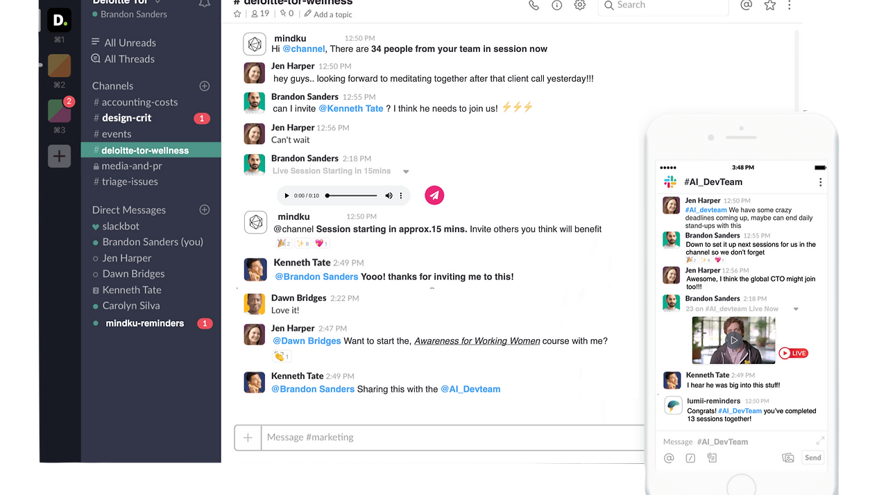 Web & Slack app for Mental Health startup - datarockets : datarockets